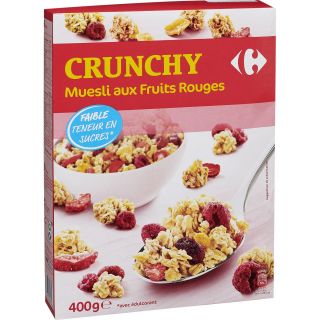 Céréales Muesli Fruits Rouges Carrefour 400g – Carrefour on Board ...